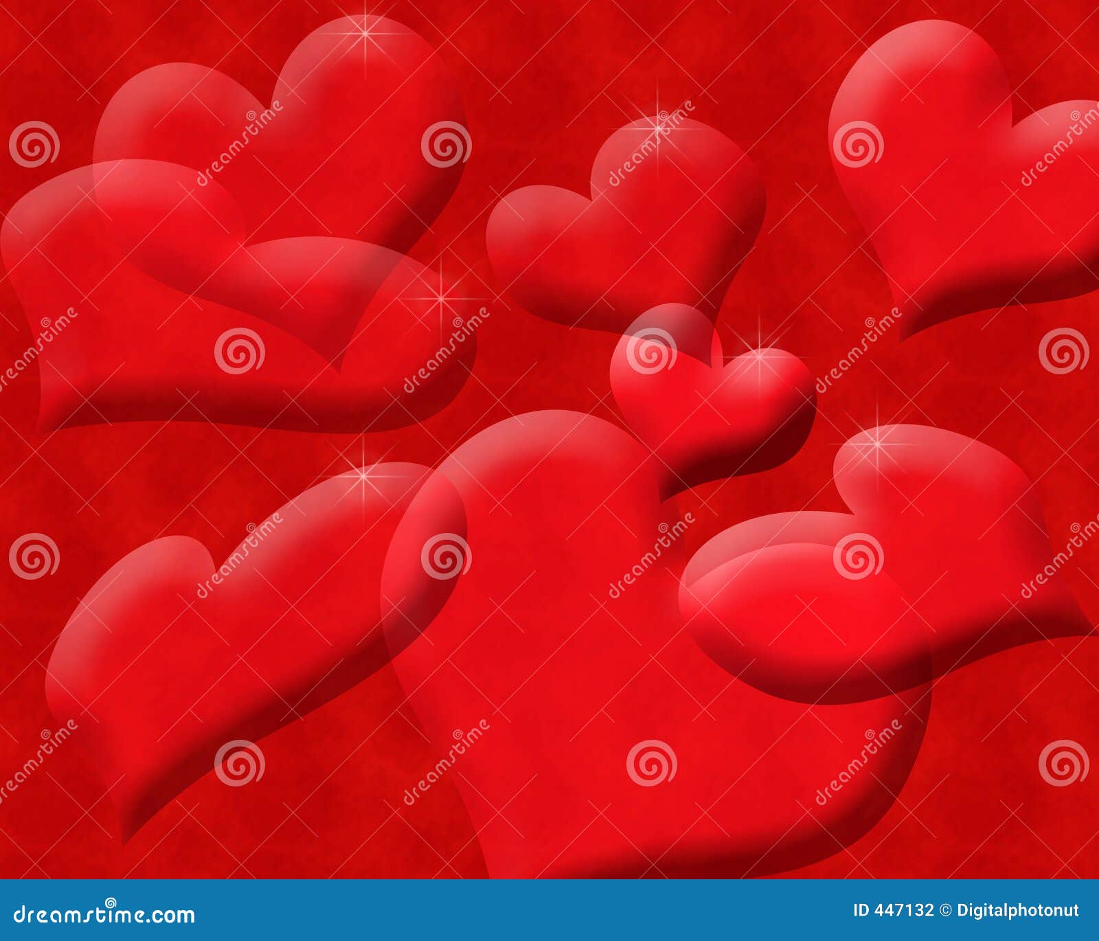Transparent Floating Hearts Background Stock Illustration ...