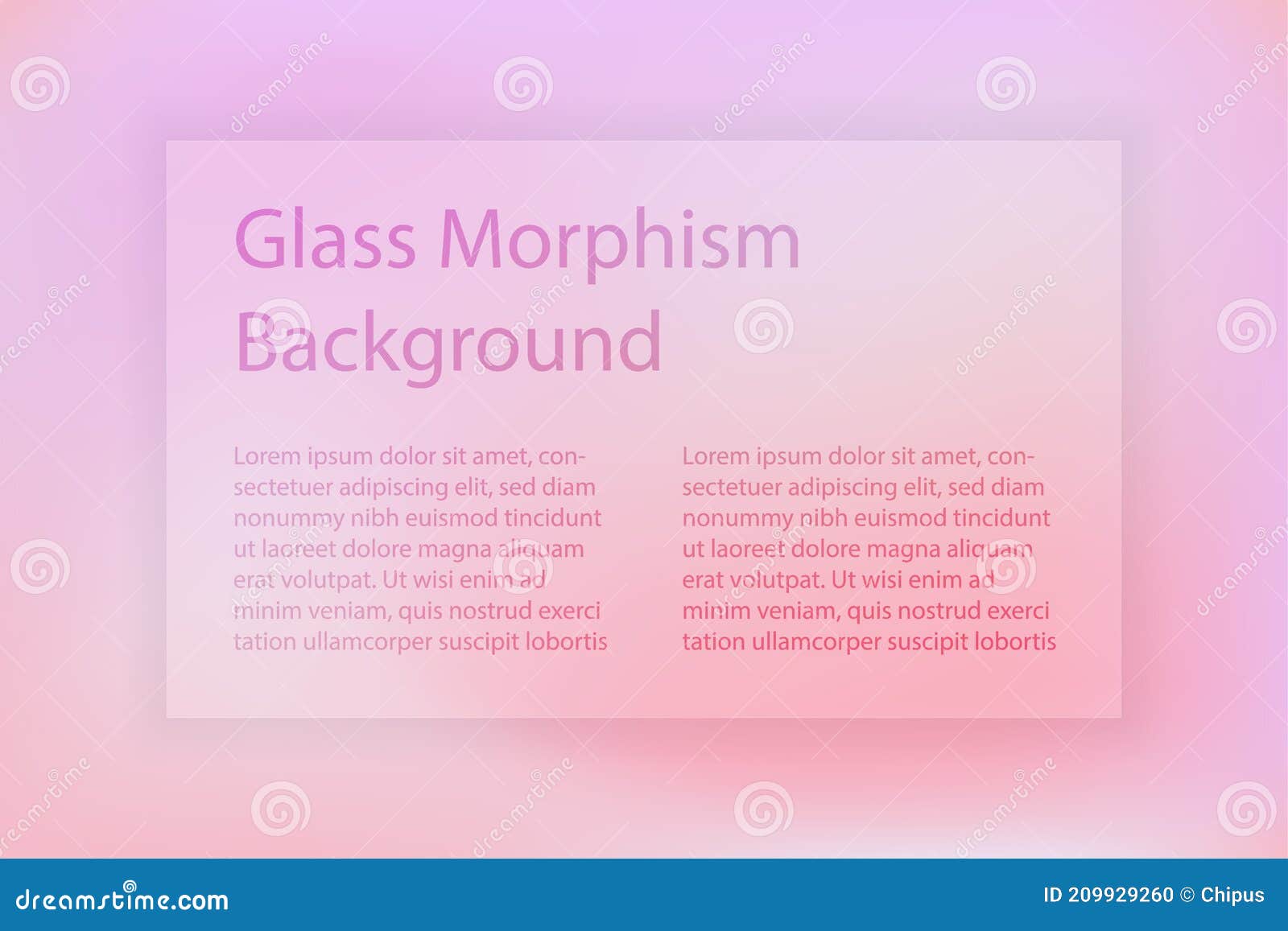 Abstract Gradient Background. Transparent Frame in Glass Morphism Style ...