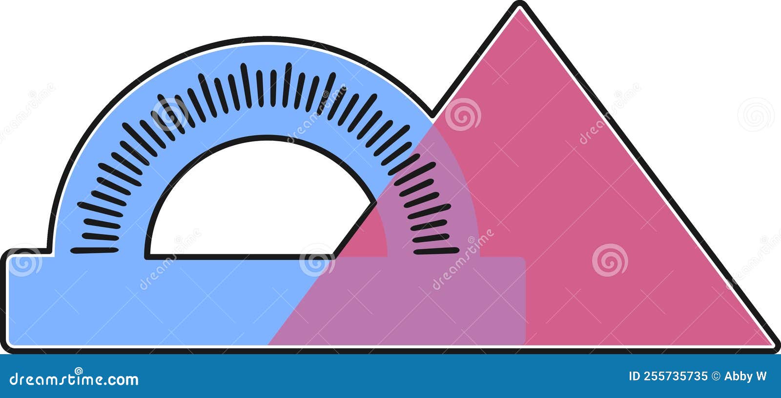 Transparent Geometry Math Protractor Stock Vector - Illustration of ...