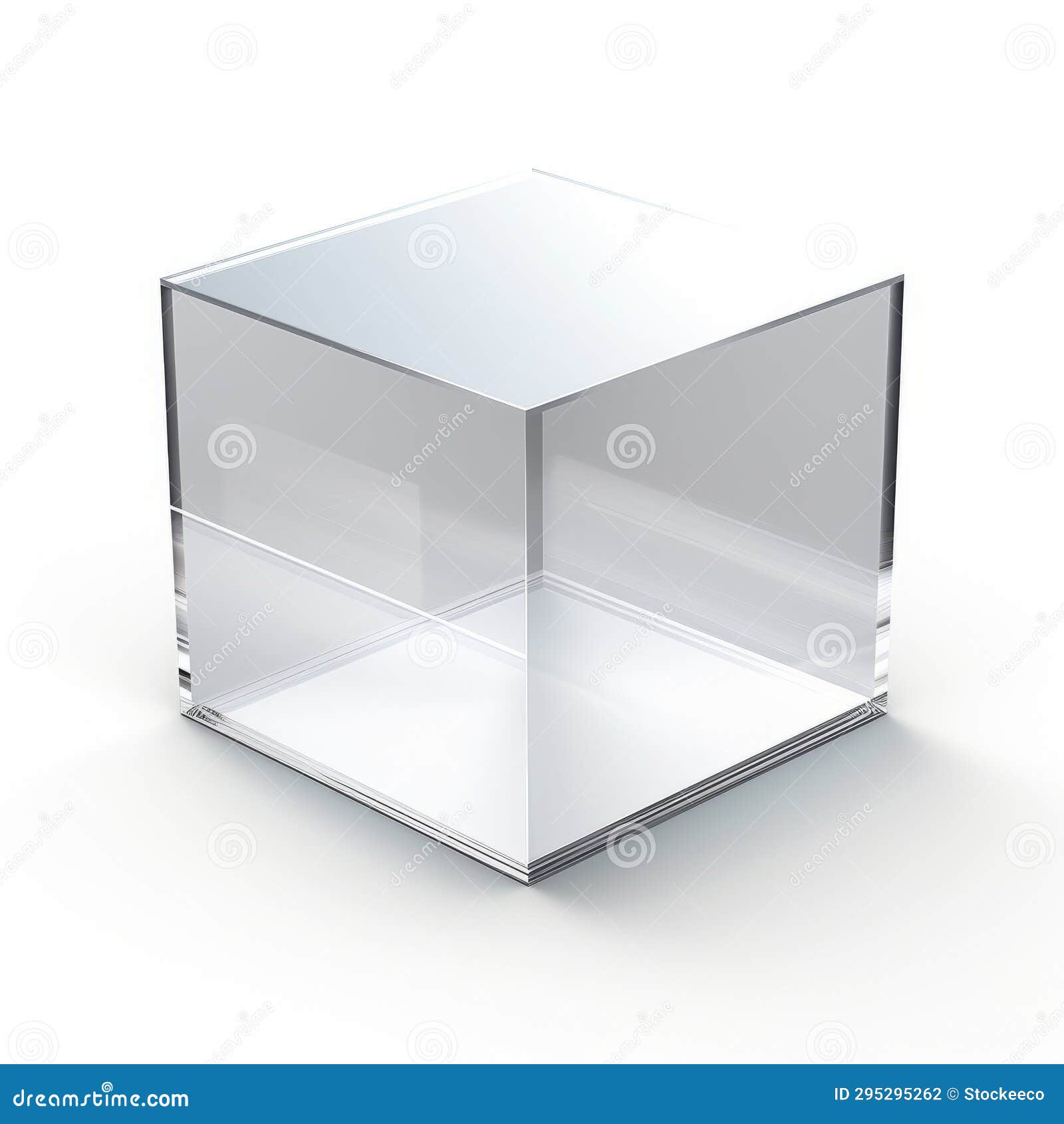 Transparent Glass Box: Hyperrealist Style Storage Cube for Download ...