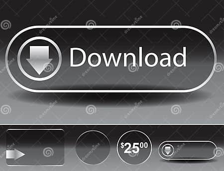 Transparent Glass Button Set Stock Vector - Illustration of button ...