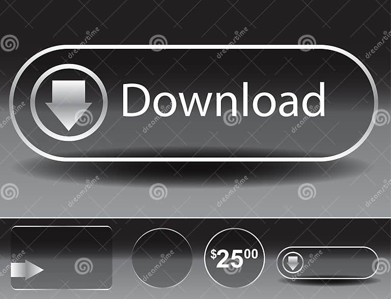 Transparent Glass Button Set Stock Vector - Illustration of button ...