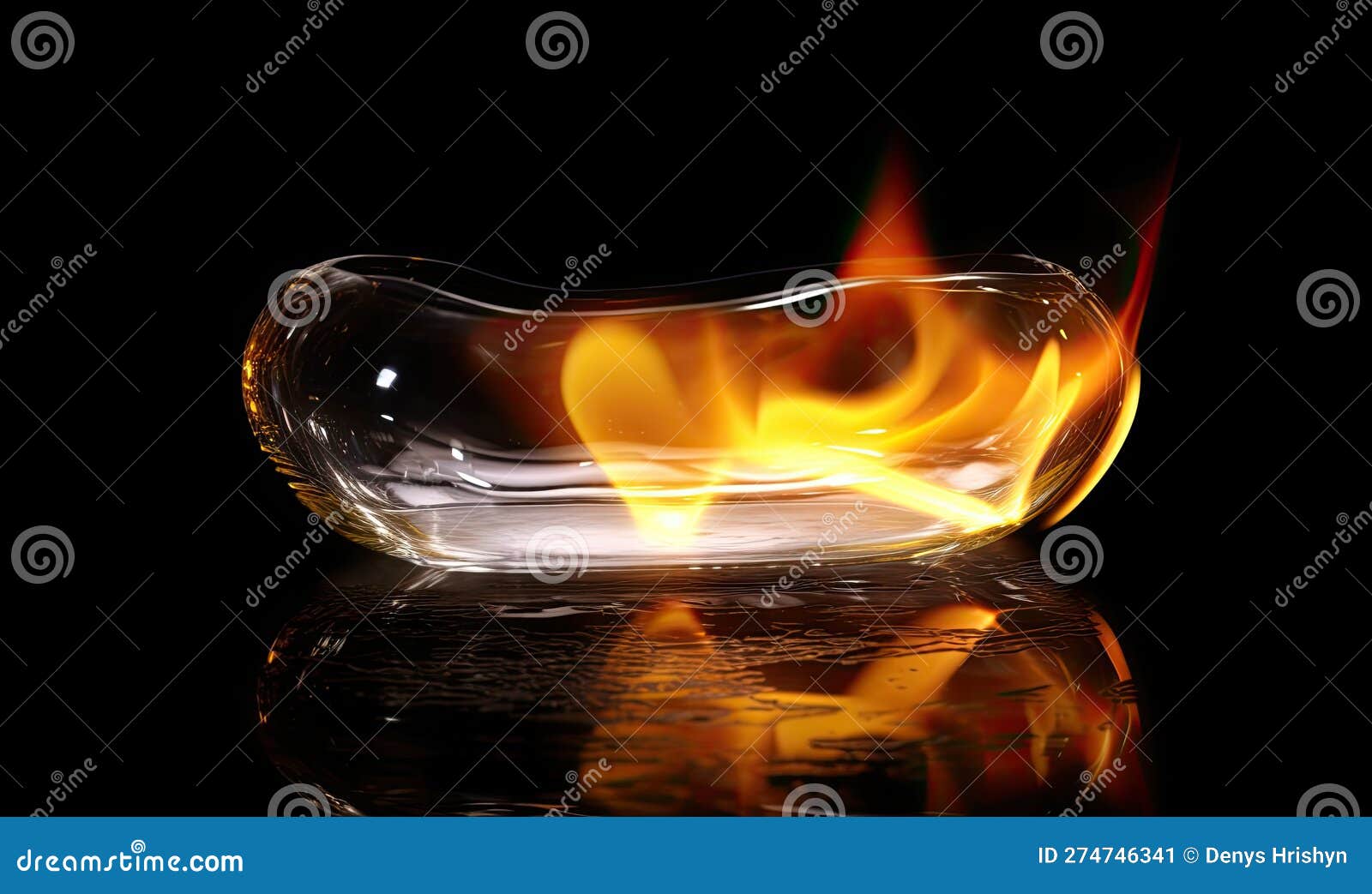 Transparent Glass Captures Dance of Fire Flames Creating Using ...