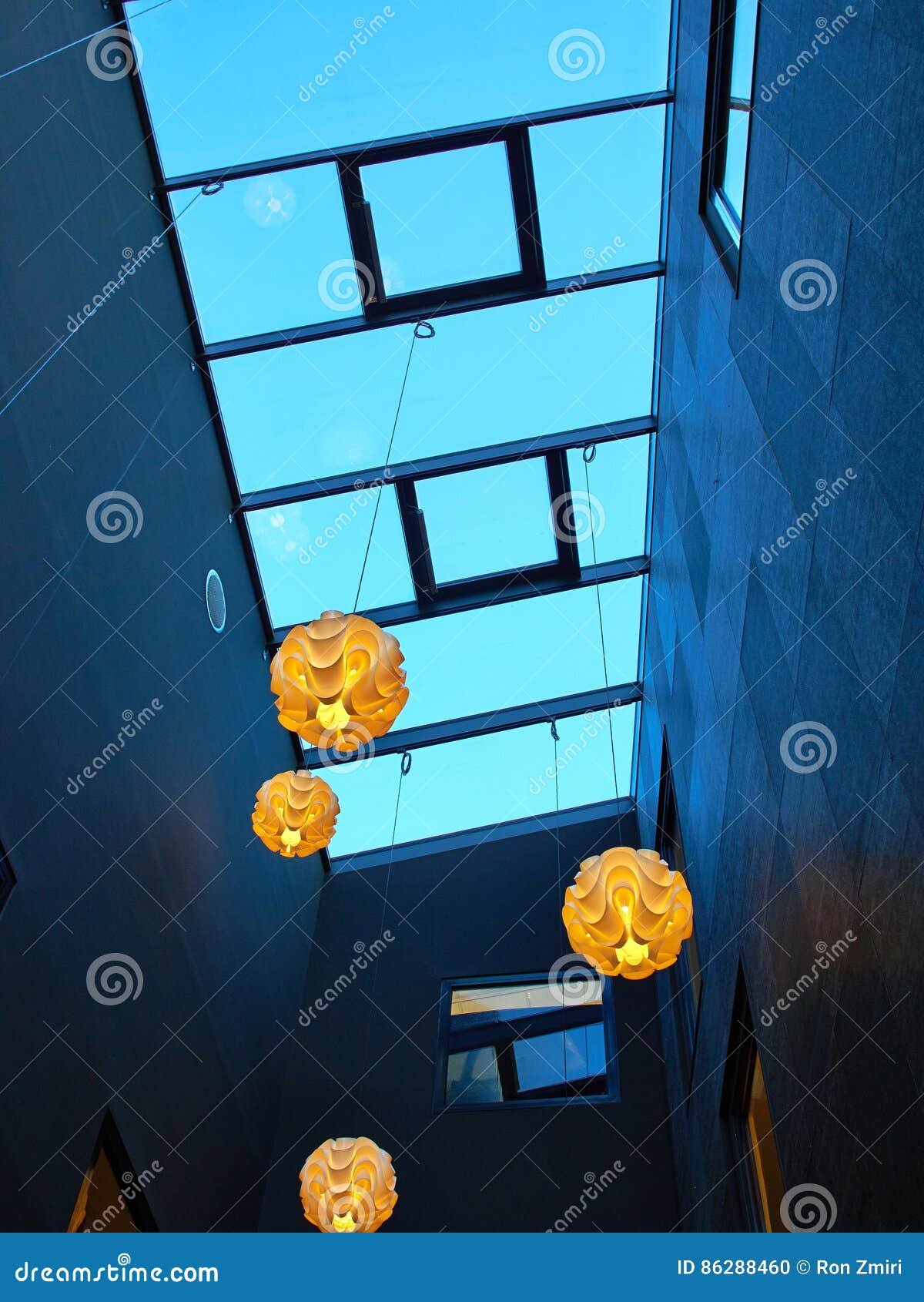 Transparent Glass Ceiling in a Building Stock Photo - Image of abstract ...