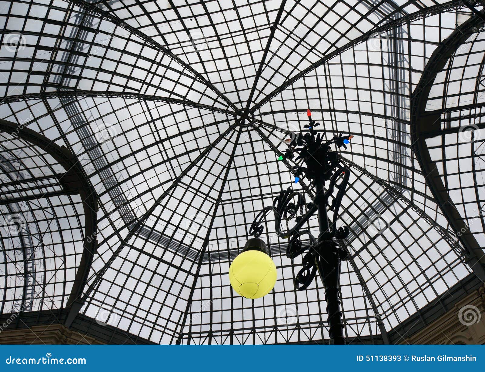 Transparent Glass Ceiling Subway Station Stock Image - Image of ...
