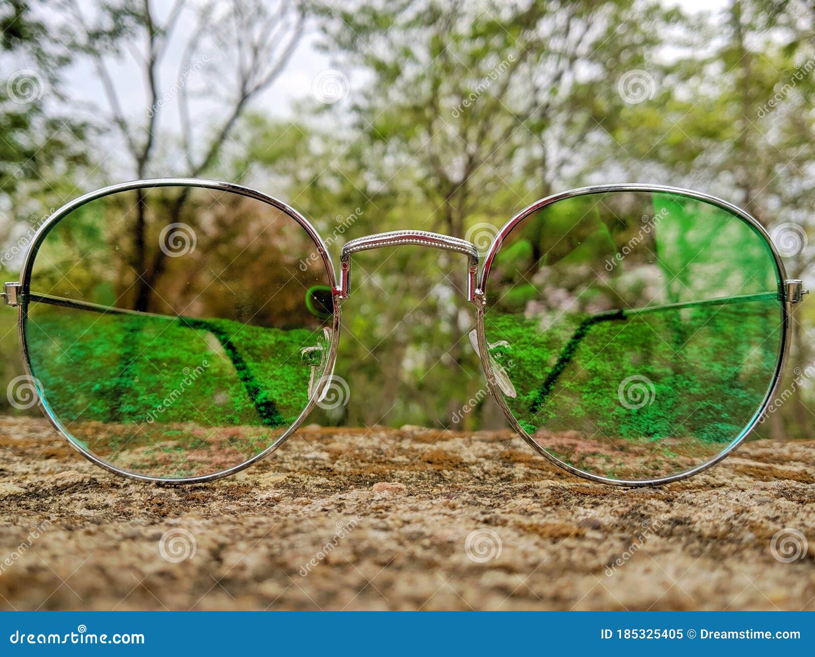 Transparent Glass with Color Reflection Stock Image - Image of heavy ...