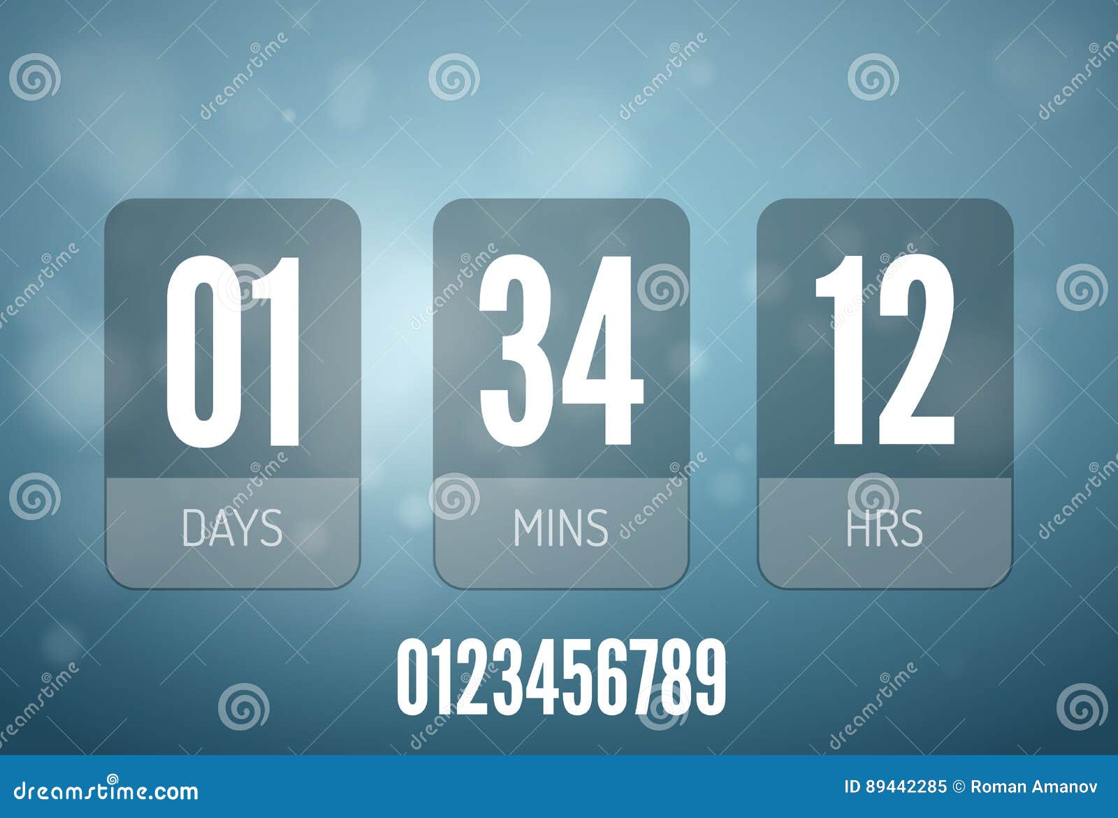 Glass Countdown Timer On Transparent Background. Clock Counter. Vector ...