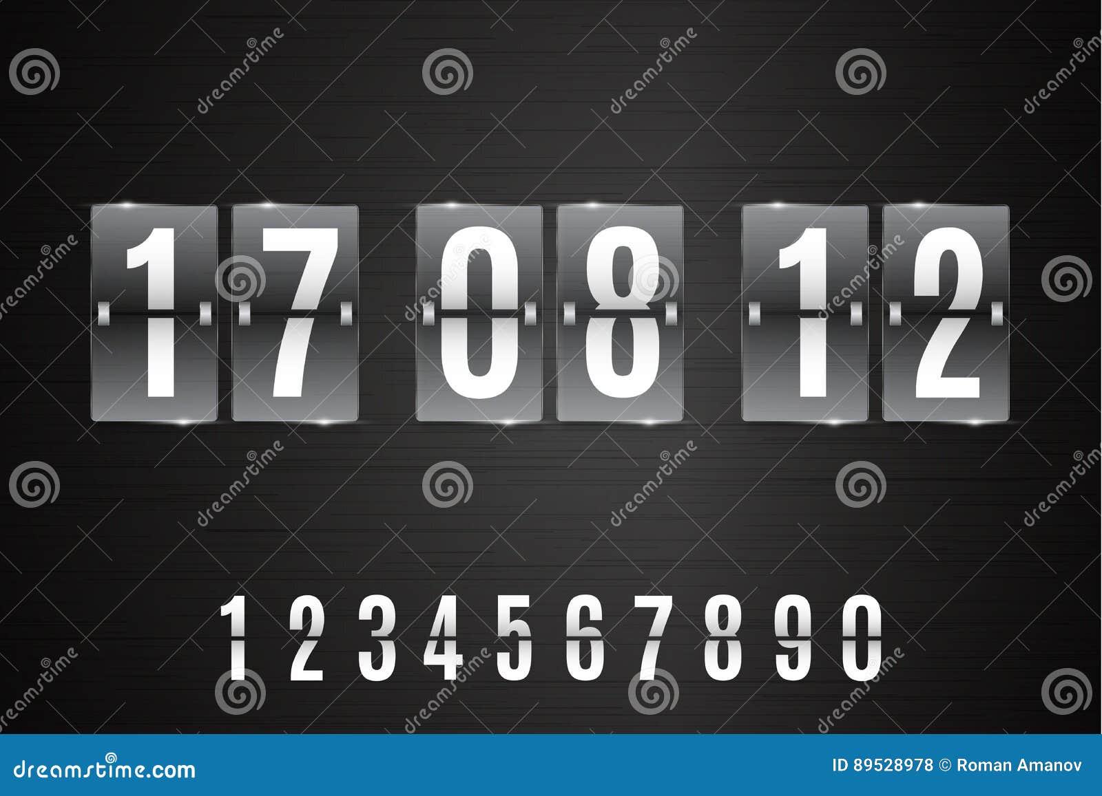 Glass Countdown Timer Isolated On Transparent Background. Clock Counter ...