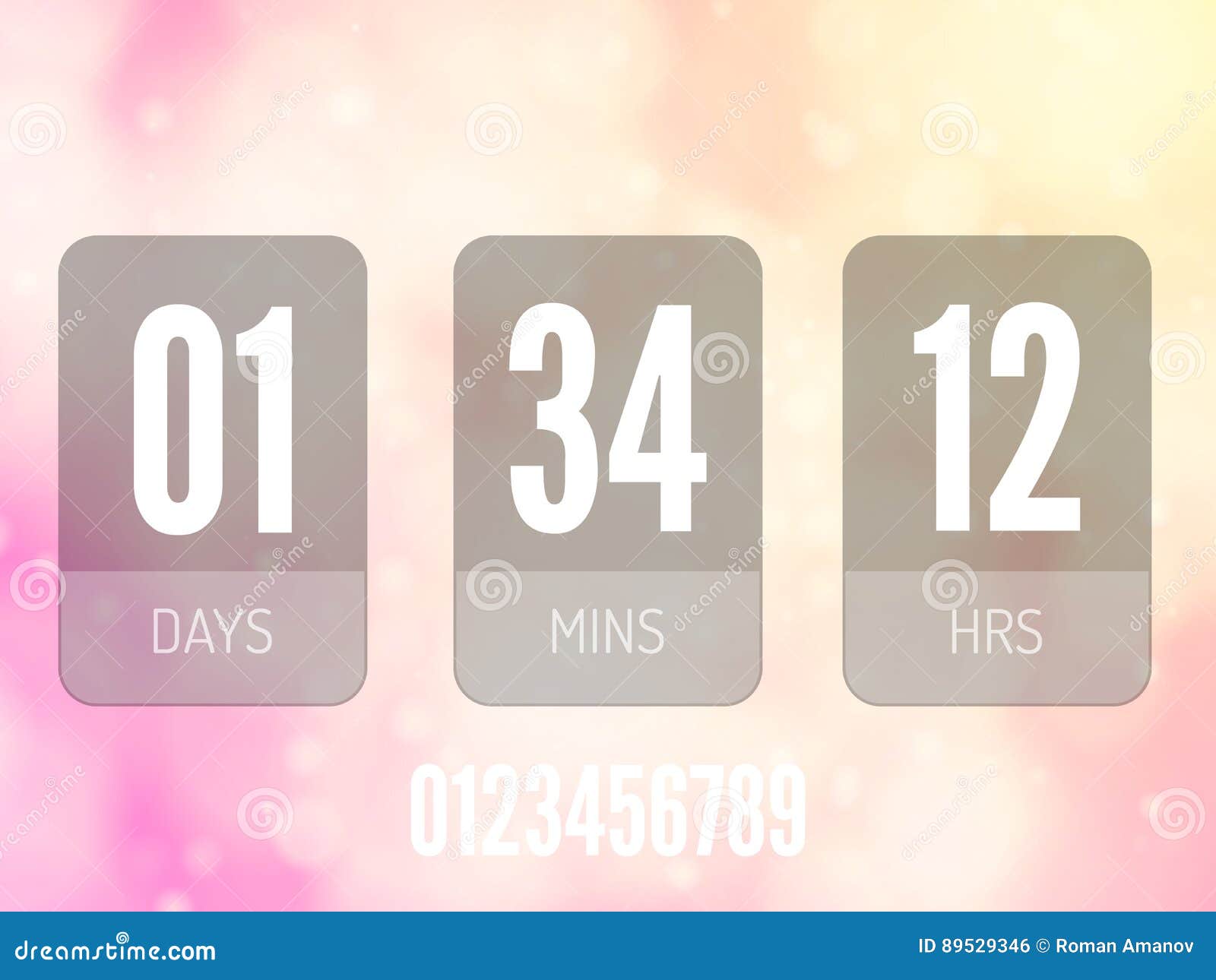 Transparent Glass Countdown Timer Isolated. Vector Stock Vector ...