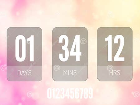 Transparent Glass Countdown Timer Isolated. Vector Stock Vector ...