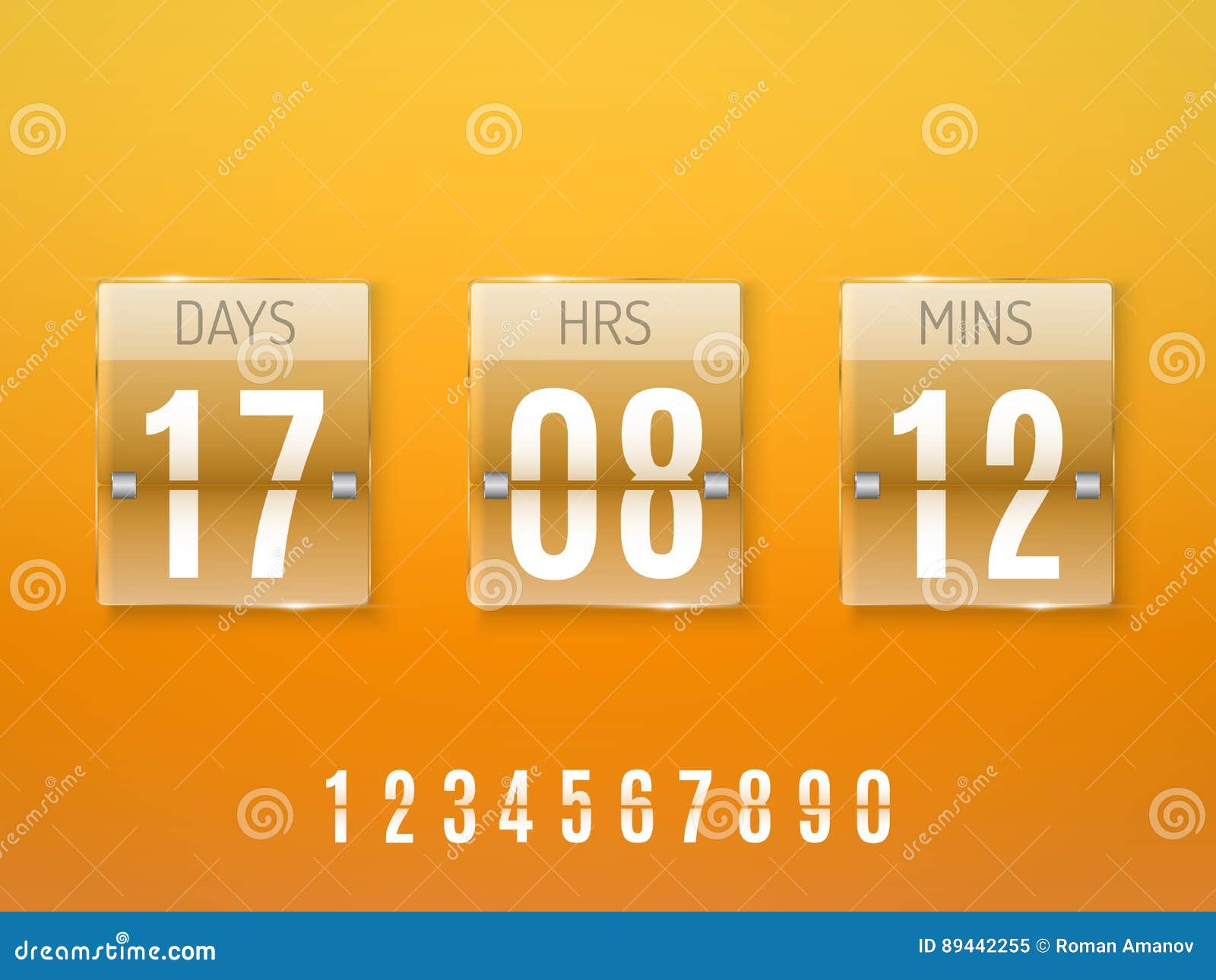 Transparent Glass Countdown Timer . Vector Stock Vector - Illustration ...