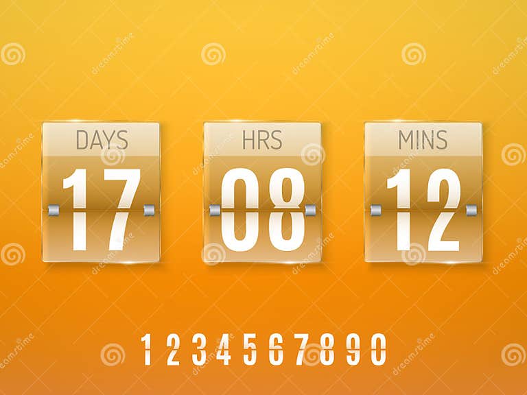 Transparent Glass Countdown Timer . Vector Stock Vector - Illustration ...