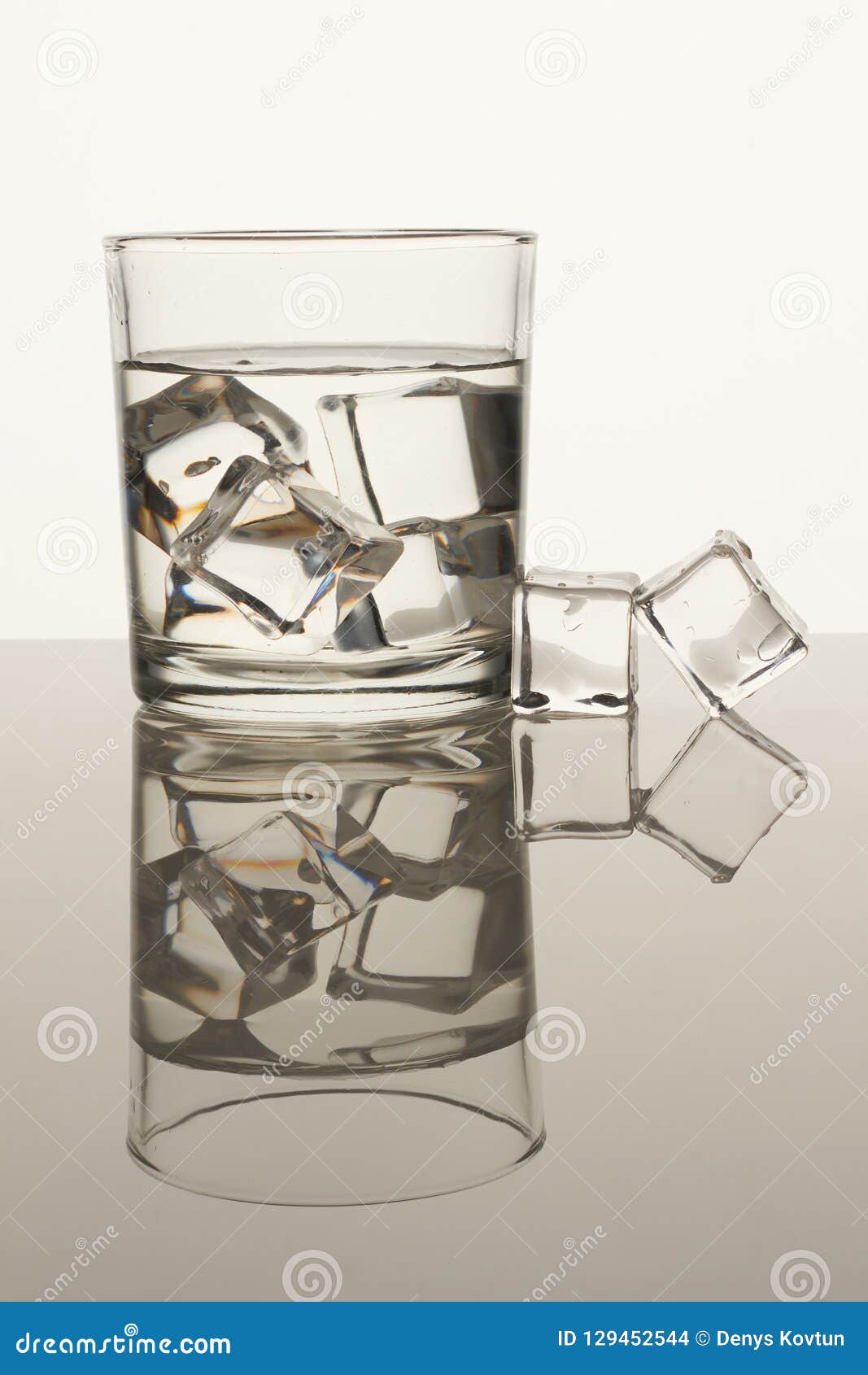 Transparent Glass Cup with Ice Cubes. Stock Photo - Image of alcohol ...