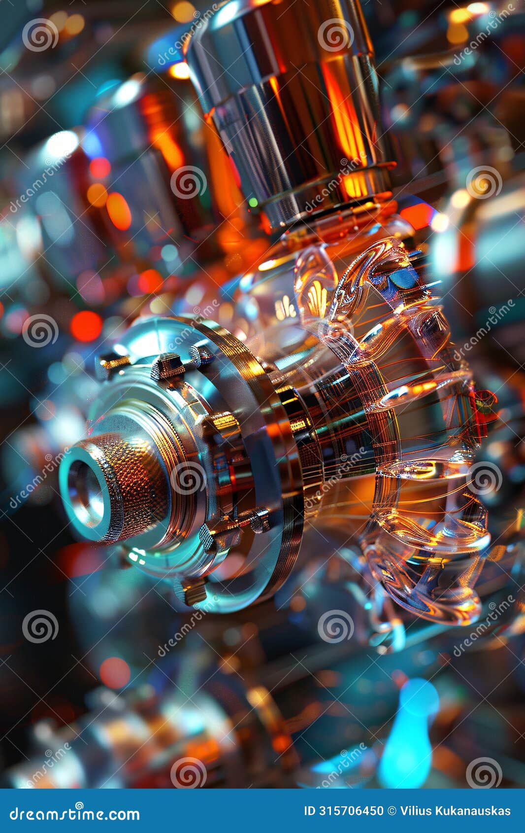 Transparent Glass Engine Visualization Glass-Constructed Automobile ...