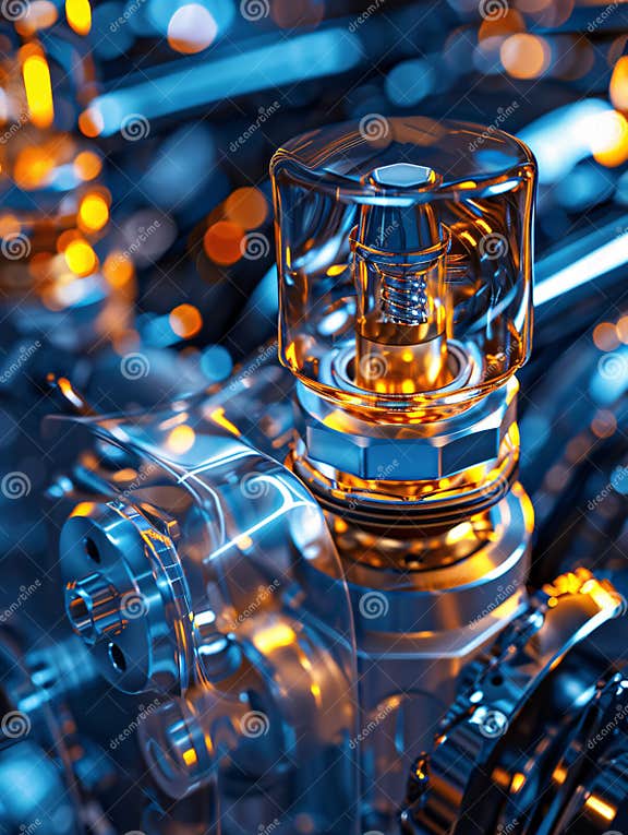 Transparent Glass Engine Visualization Glass-Constructed Automobile ...