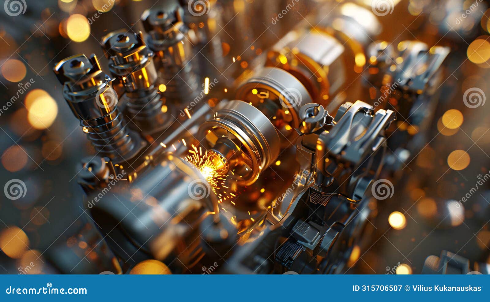 Transparent Glass Engine Visualization Glass-Constructed Automobile ...