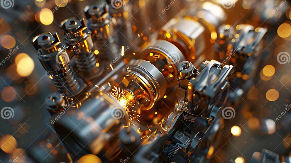 Transparent Glass Engine Visualization Glass-Constructed Automobile ...