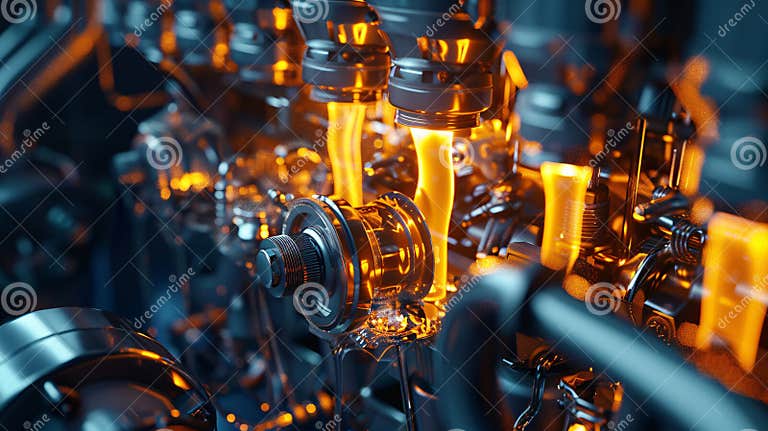 Transparent Glass Engine Visualization Glass-Constructed Automobile ...