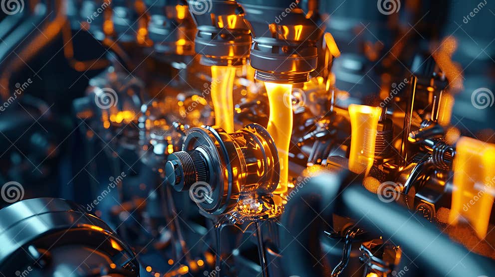 Transparent Glass Engine Visualization Glass-Constructed Automobile ...