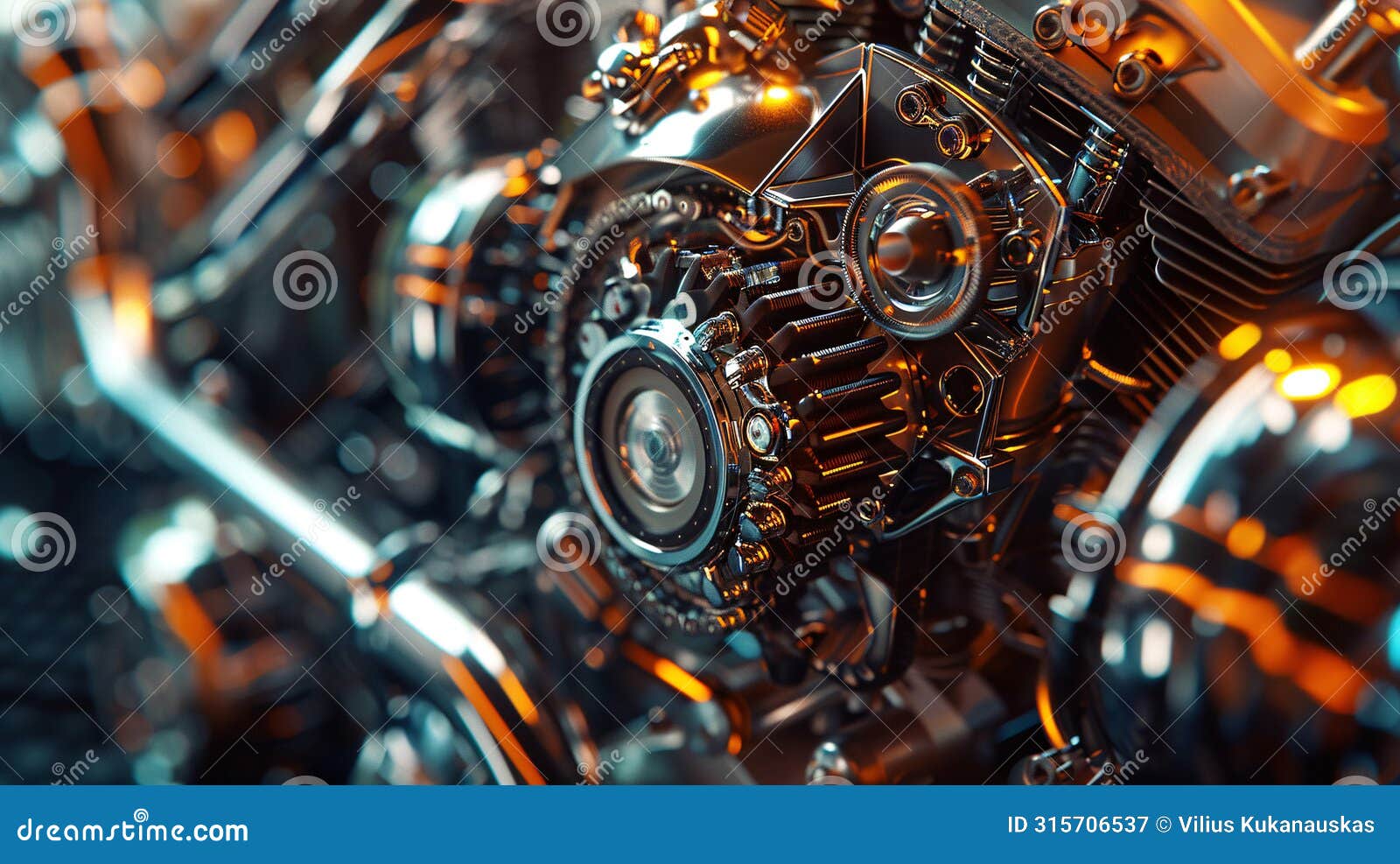 Transparent Glass Engine Visualization Glass-Constructed Automobile ...