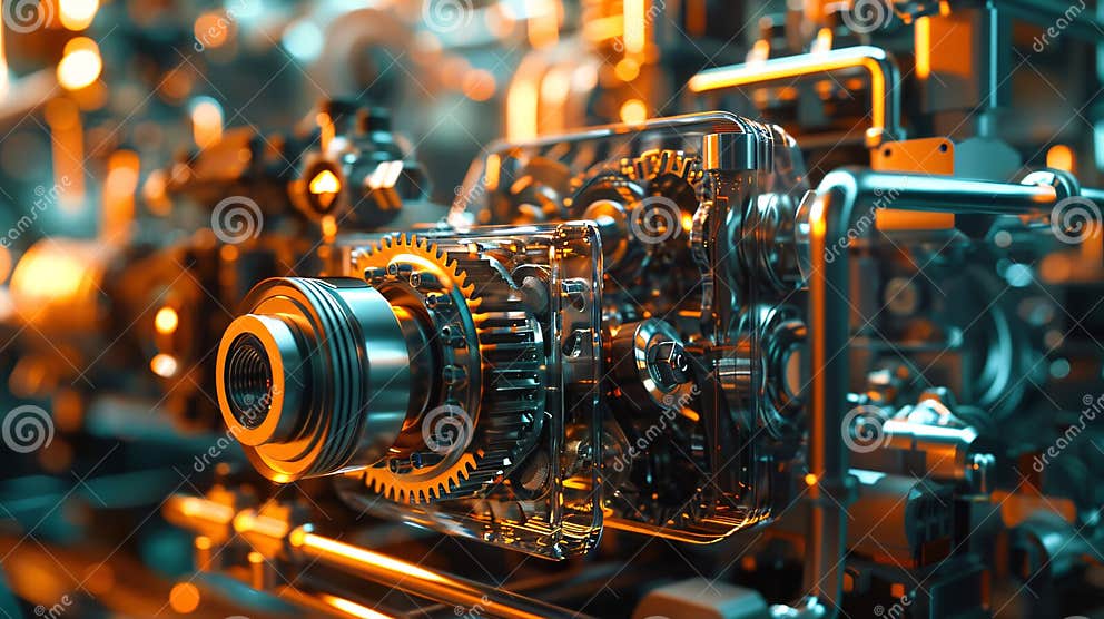 Transparent Glass Engine Visualization Glass-Constructed Automobile ...