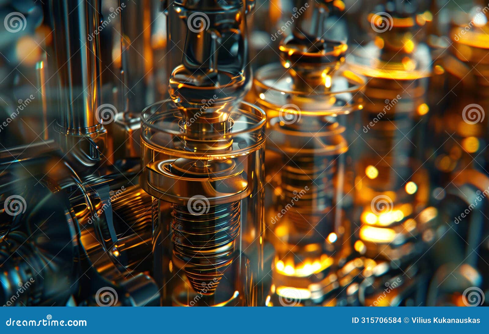 Transparent Glass Engine Visualization Glass-Constructed Automobile ...