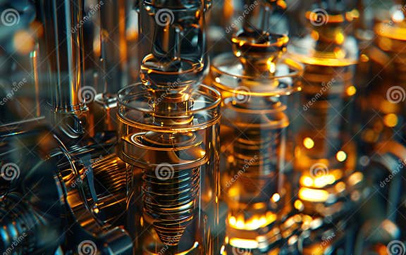 Transparent Glass Engine Visualization Glass-Constructed Automobile ...