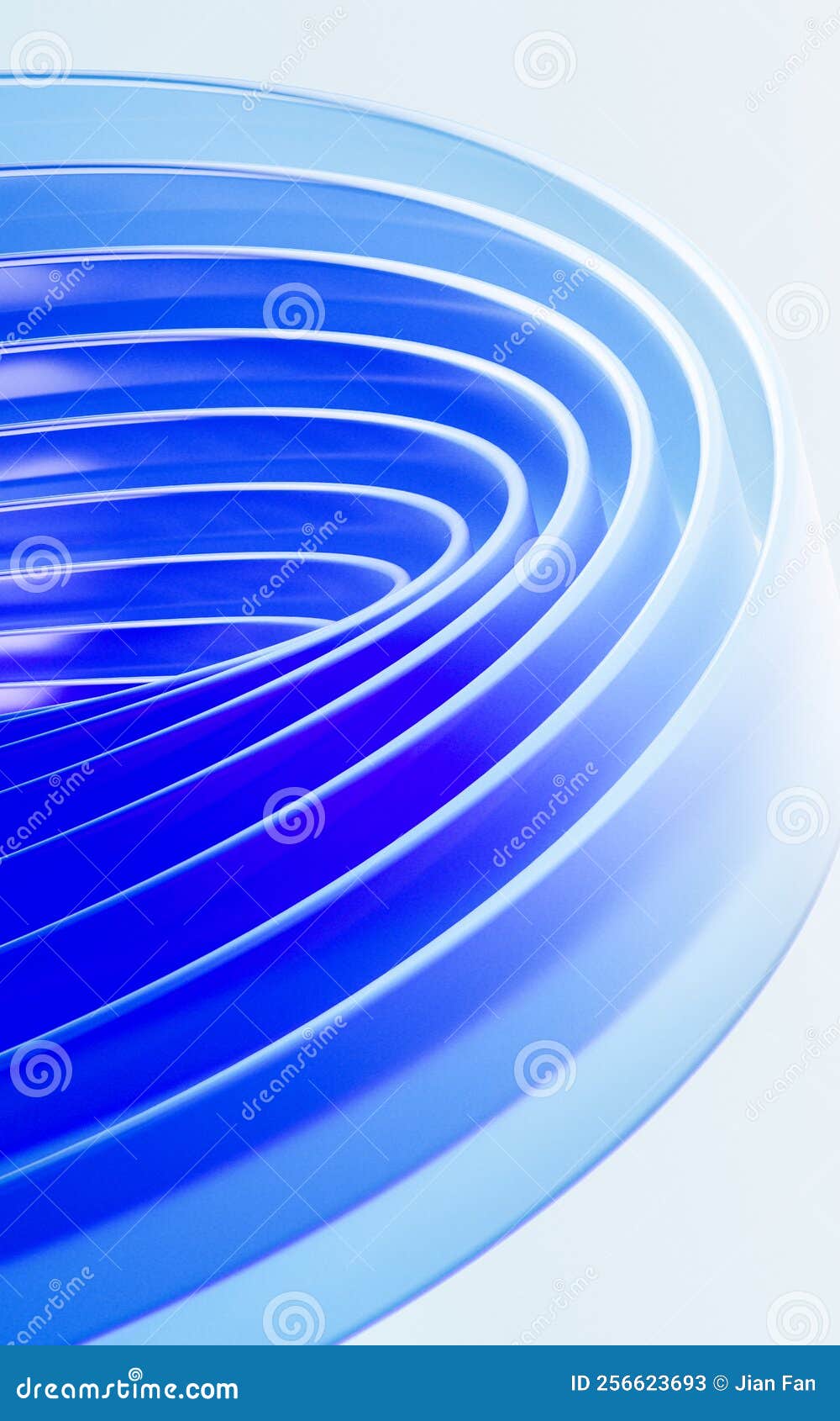 Transparent Glass with Gradient Colors, 3d Rendering Stock Illustration ...