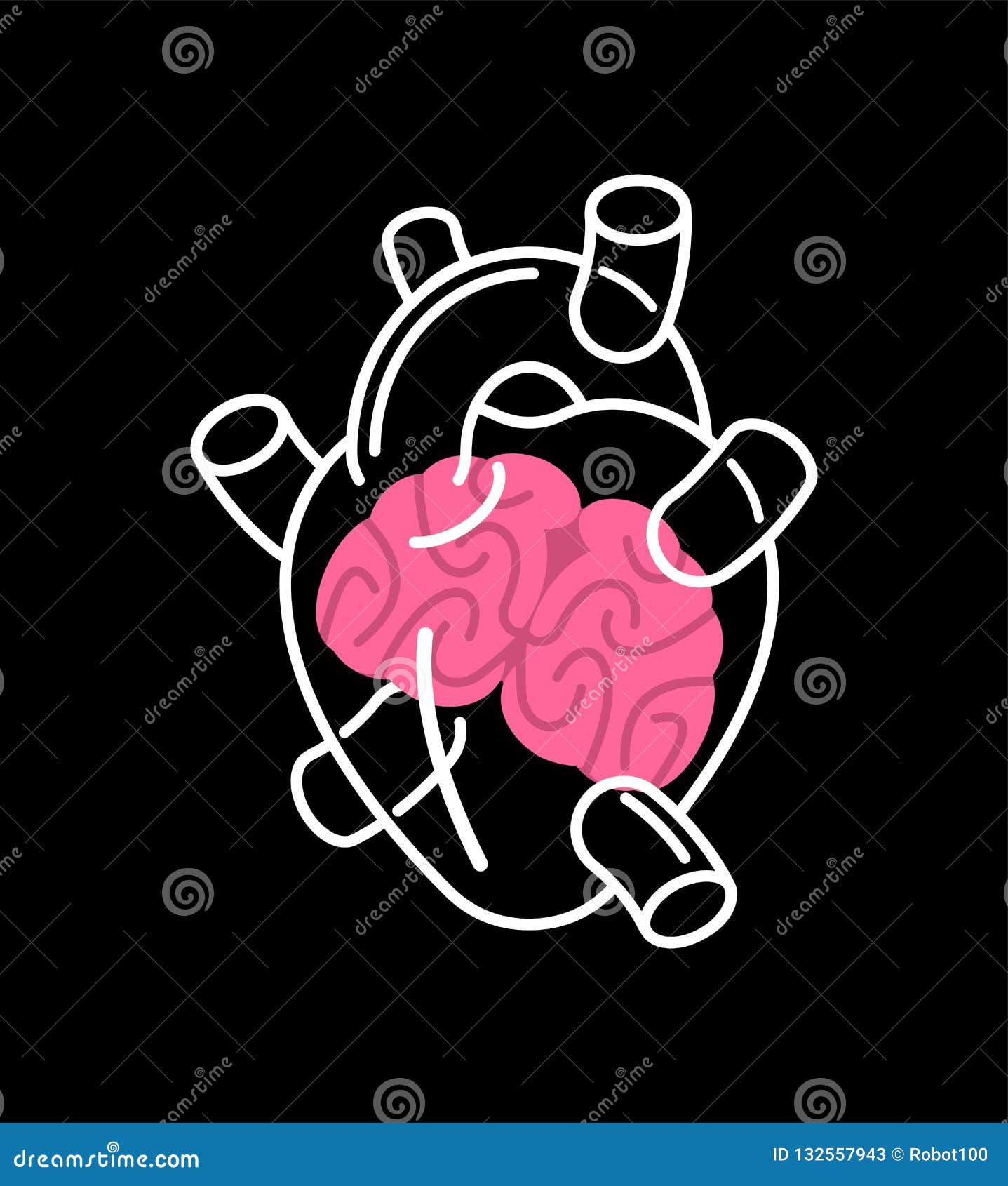 Transparent Glass Heart and Brain Inside. Mind Vessel Stock Vector ... Transparent Glass Heart and Brain Inside. Mind Vessel Stock Vector ...