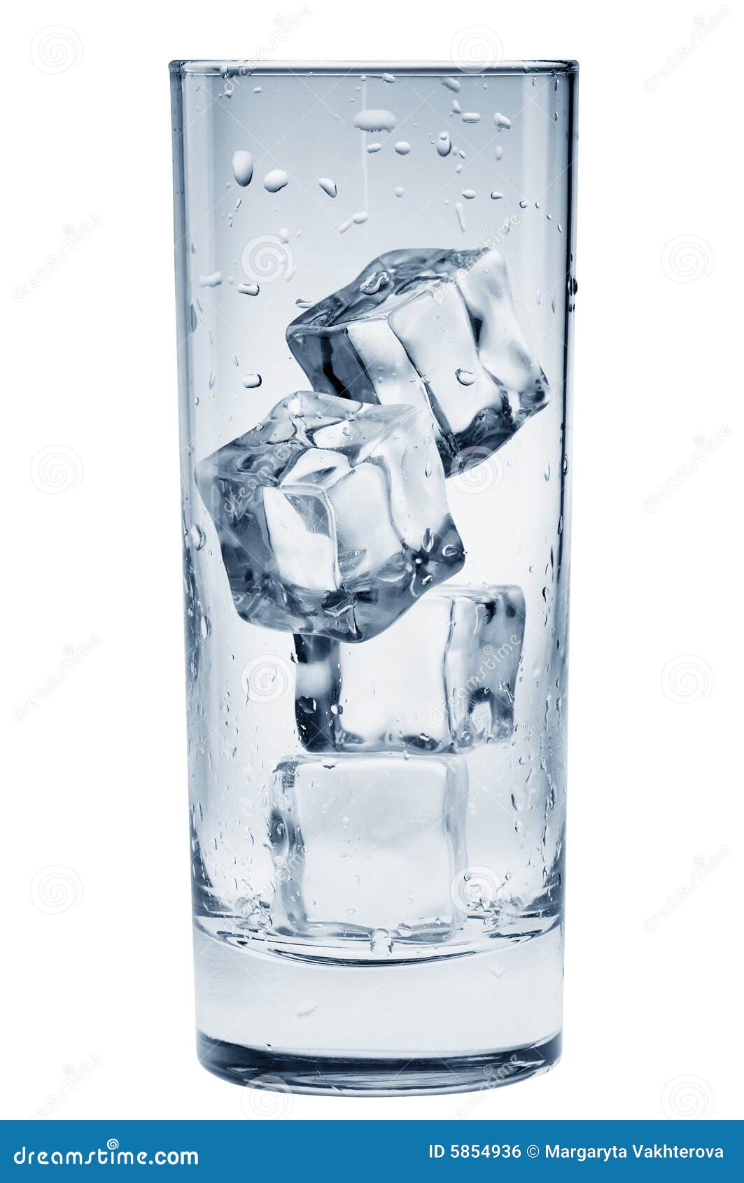 Transparent Glass with Ice Cubes Stock Photo - Image of light ...