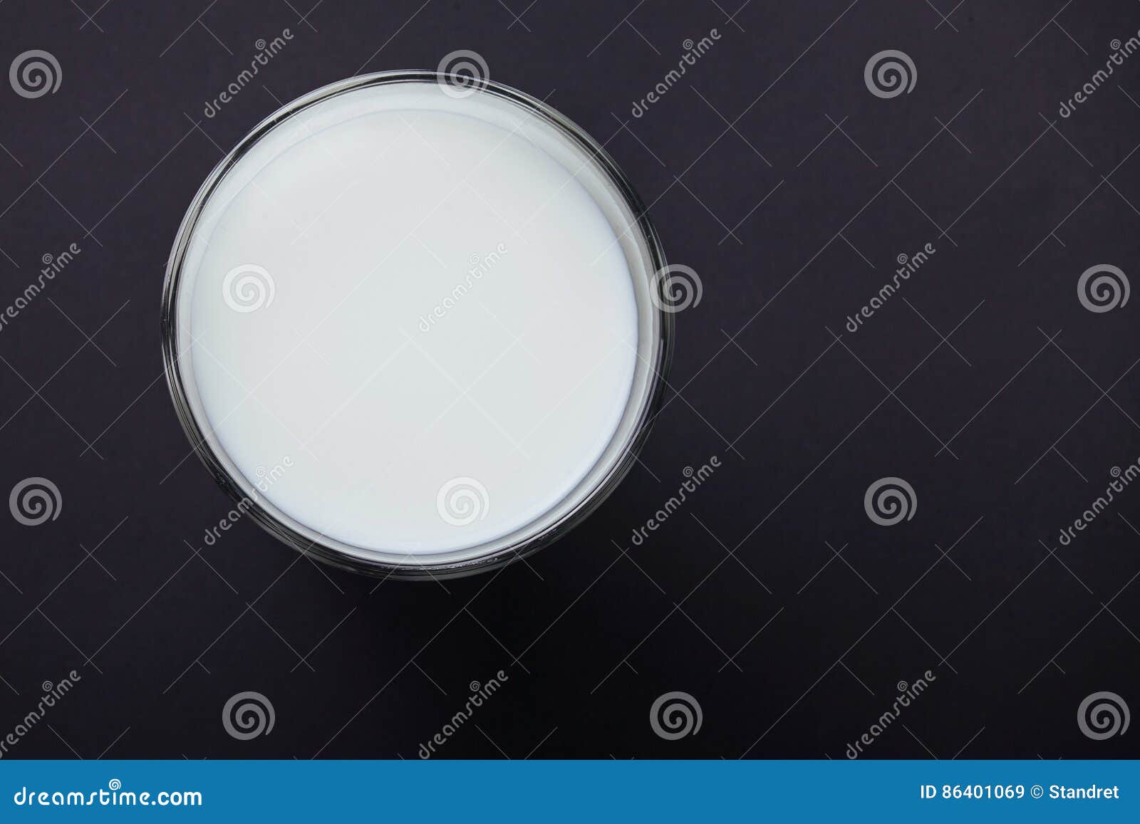 Transparent Glass of Milk on a Black Stock Image - Image of isolated ...