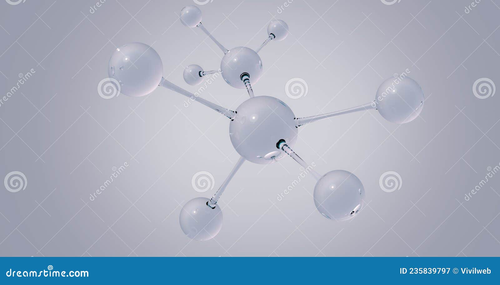 Transparent Glass Molecular Structure Isolated Stock Illustration ...