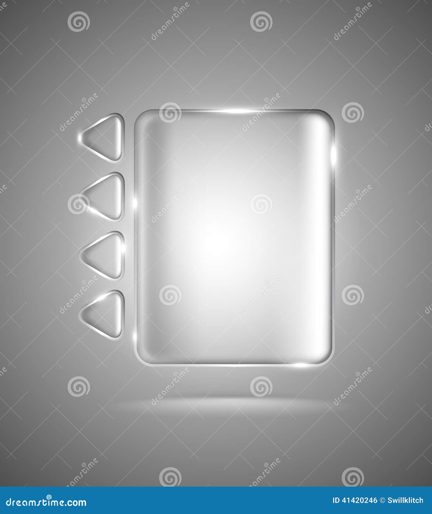 Transparent Glass Rectangle and Triangles Stock Vector - Illustration ...