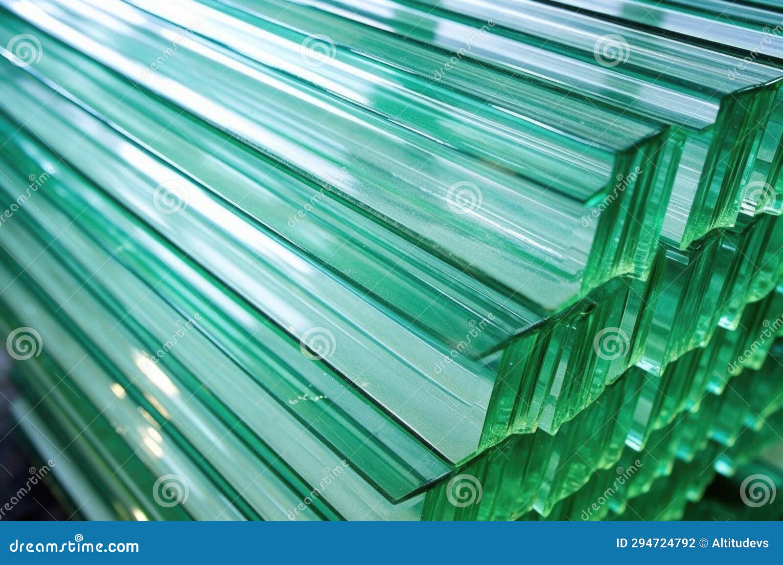 Transparent Glass Sheets Stacked Vertically Stock Photo - Image of ...