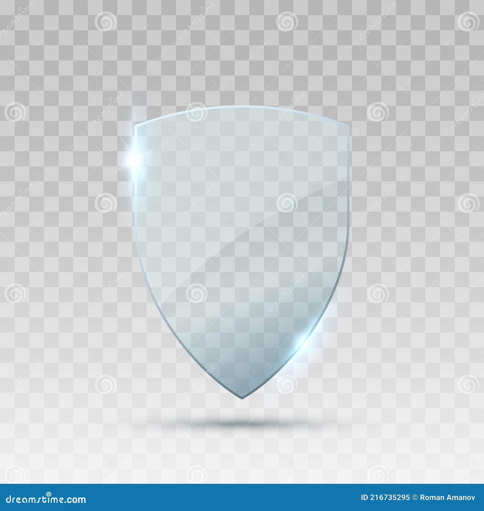 Transparent Glass Shield Vector Isolated. Stock Vector - Illustration ...