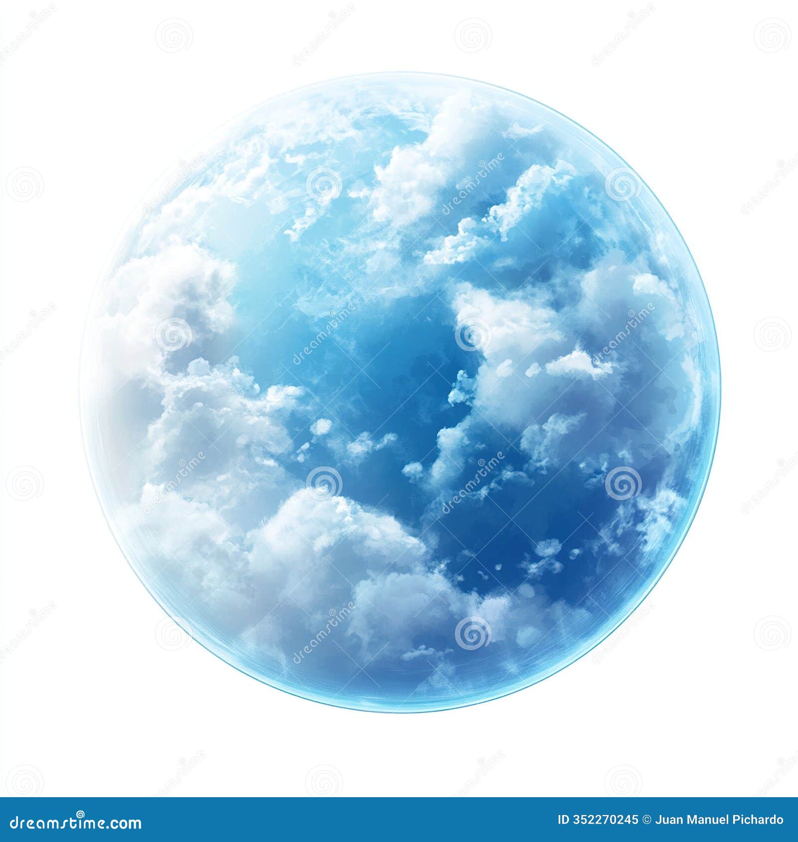 Transparent Glass Sphere, Filled with Clouds Inside Stock Image - Image ...