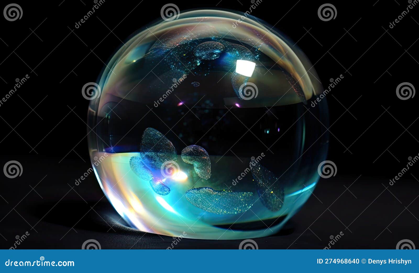 Transparent Glass Sphere Forms Delicate Bubble Creating Using ...