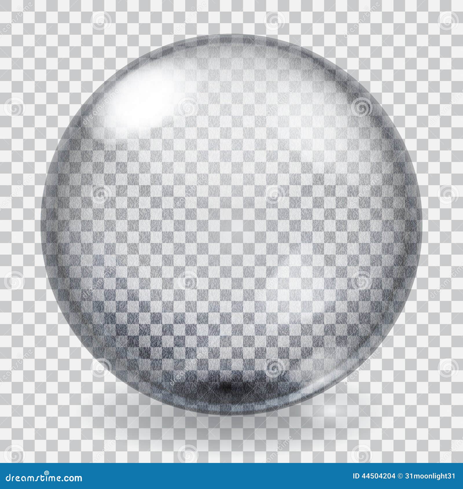 Transparent Glass Sphere with Scratches Stock Vector - Illustration of ...