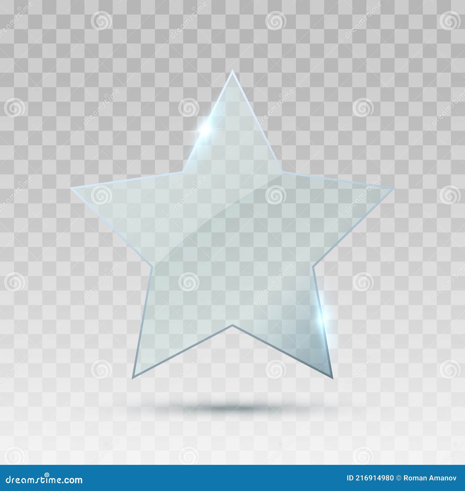 Transparent Glass Star Shape Stock Vector - Illustration of star ...