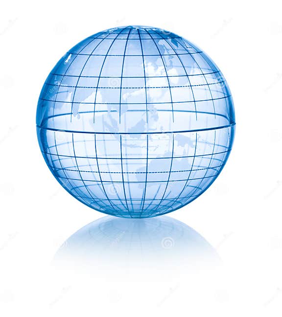 Transparent globe stock image. Image of pacific, blue - 14182529
