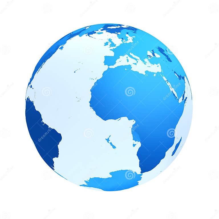 Transparent the Globe Blue Color Stock Illustration - Illustration of ...