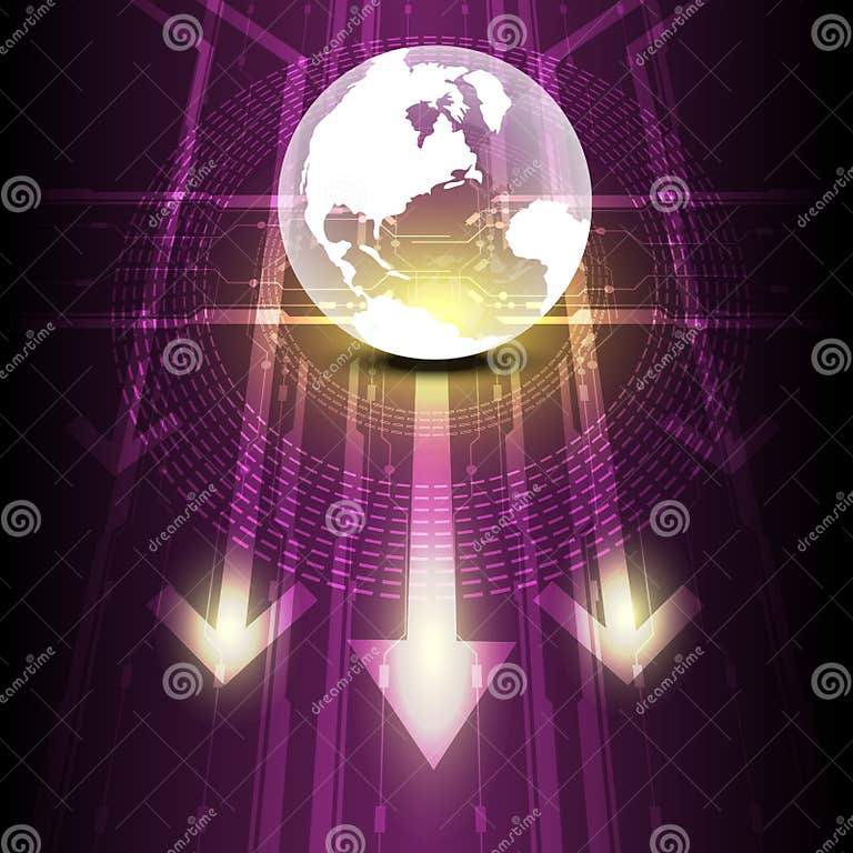 Transparent Globe Digital Future Stock Vector - Illustration of ...