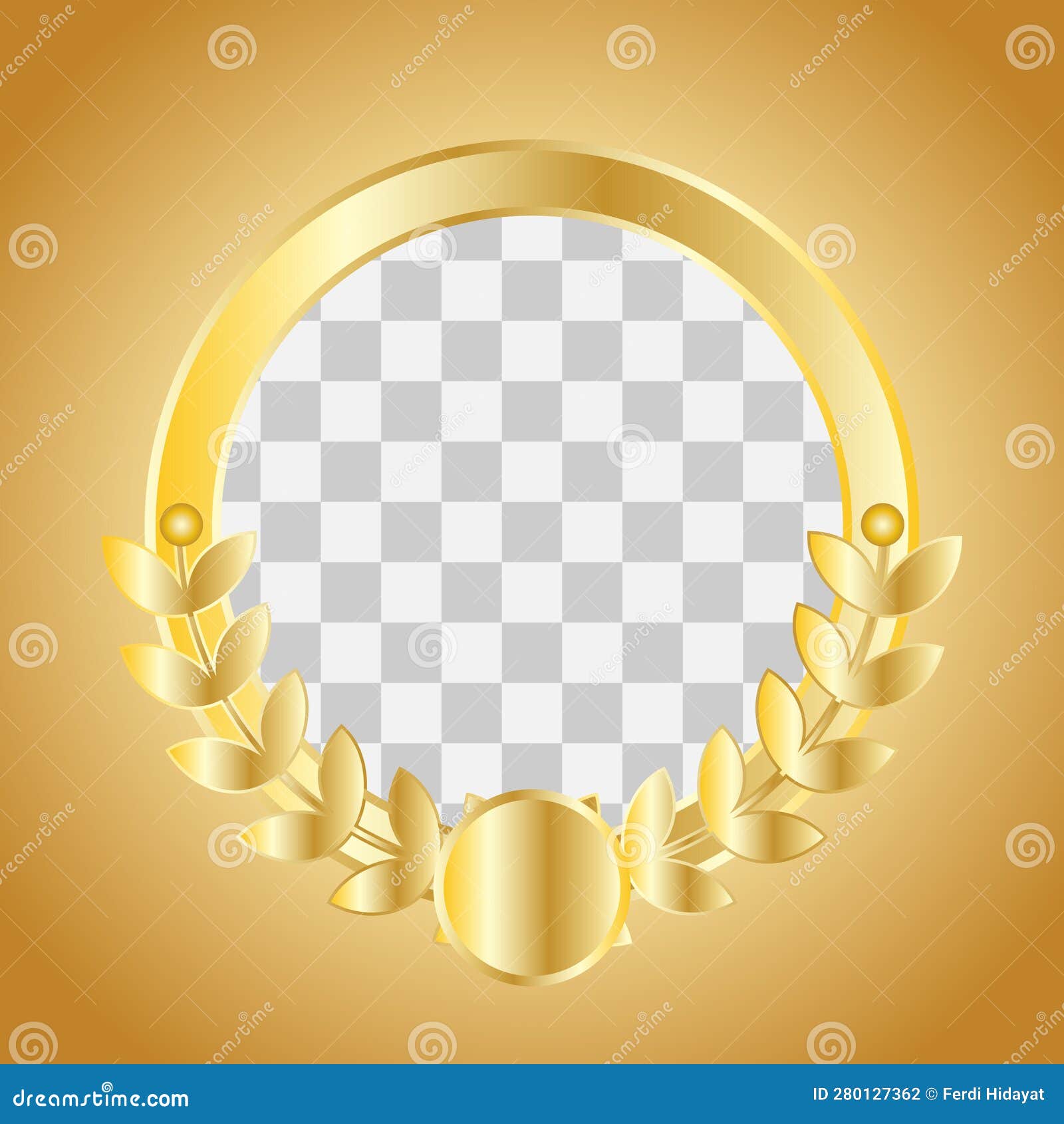 Transparent Gold Border for First Winner Stock Vector - Illustration of ...