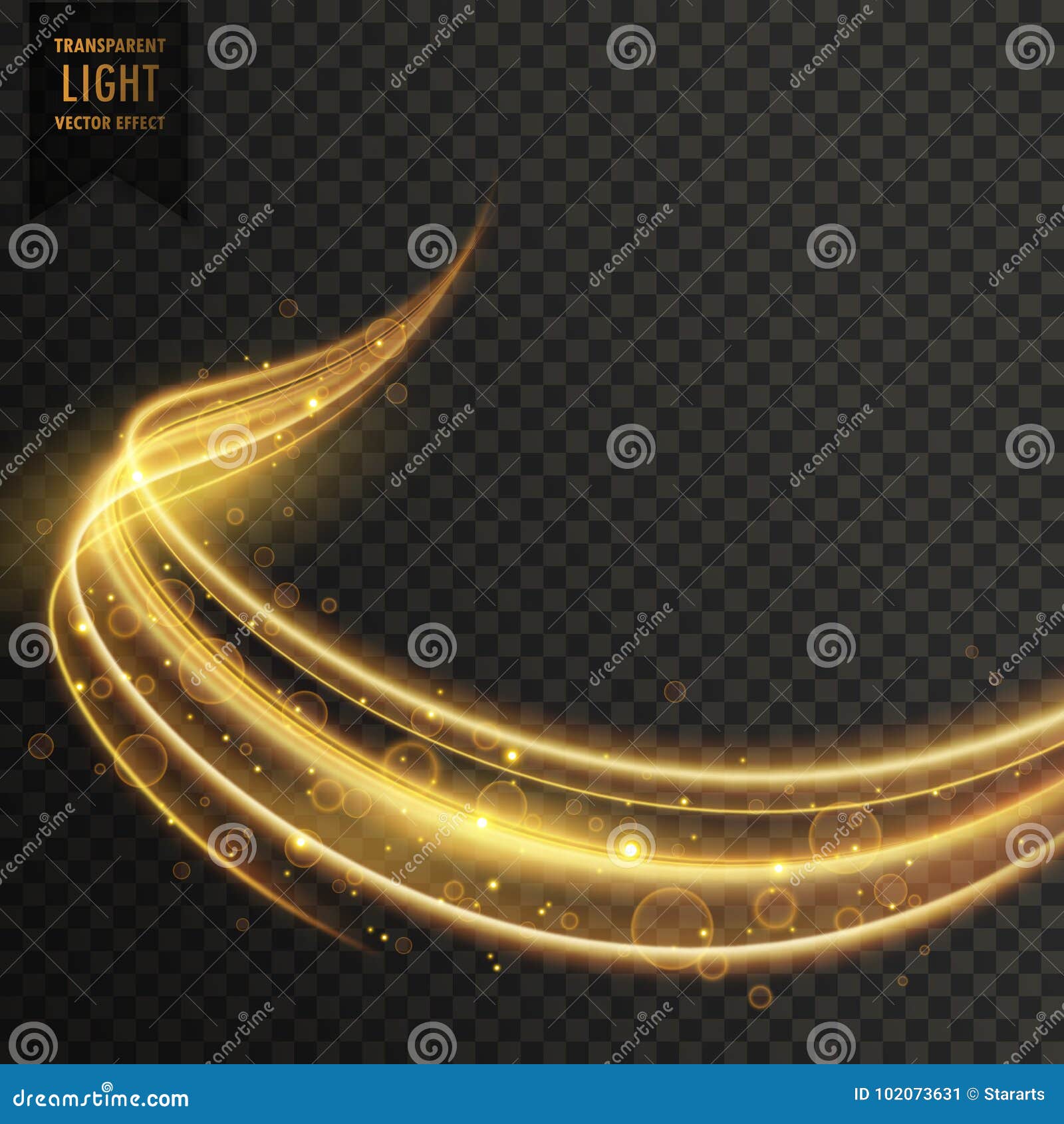 Transparent Golden Light Effect Vector Stock Vector - Illustration of ...