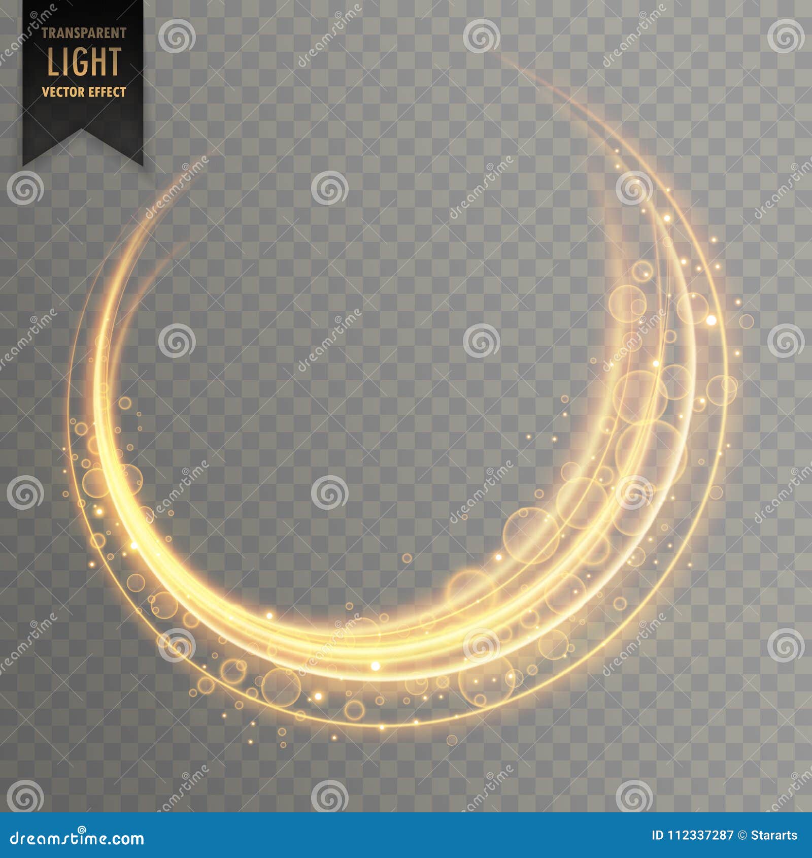 Transparent Golden Light Effect Vector Background Stock Vector ...