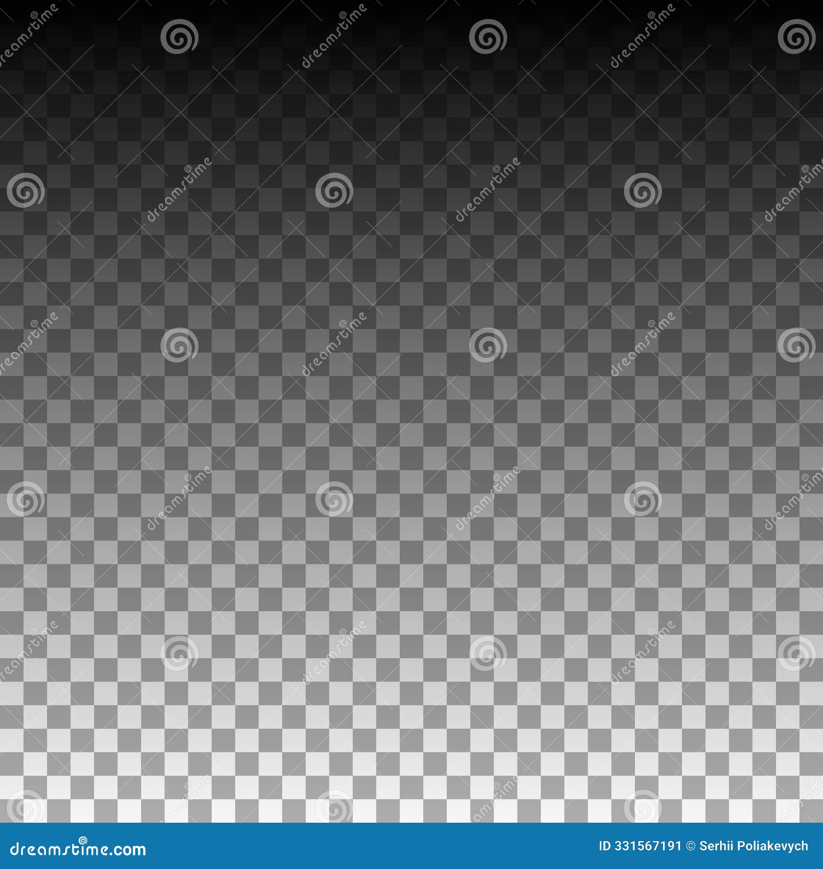 Transparent Gradient Background. Checkered Grid Pattern. Dark Top ...