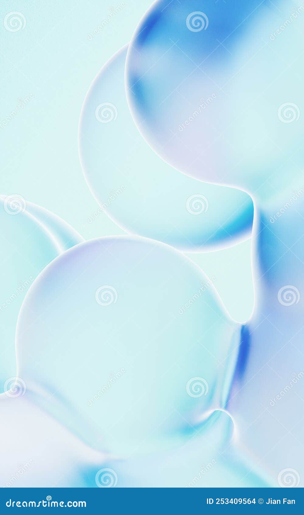 Transparent Gradient Bubbles, 3d Rendering Stock Illustration ...