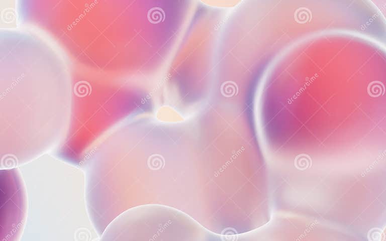 Transparent Gradient Bubbles, 3d Rendering Stock Illustration ...