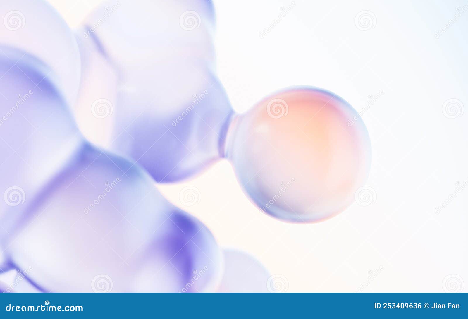 Transparent Gradient Bubbles, 3d Rendering Stock Illustration ...
