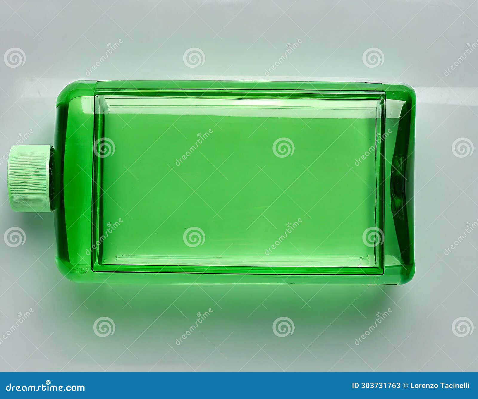 Transparent Green Plastic Box, Isolated on White Background. AI ...